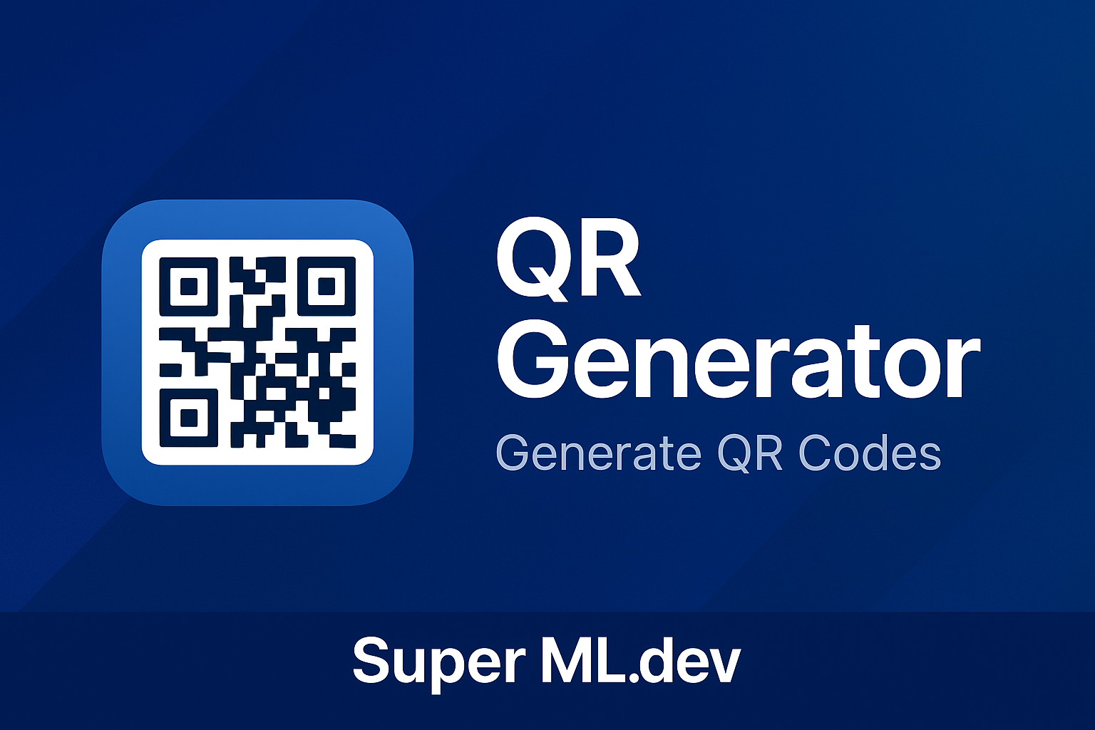 QR Code Generator - Create QR Codes Online Free | SuperML.dev SuperTools — SuperML.dev